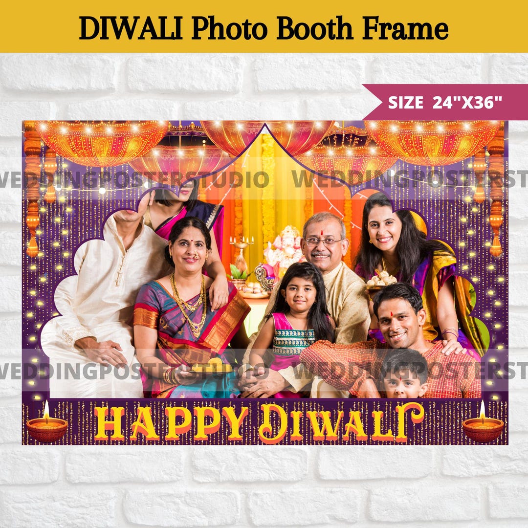 DIY Diwali Photo Booth Frame, Photo Booth Props, Festival Photo Prop ...