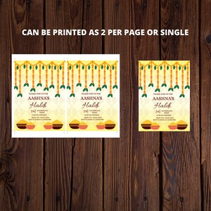 Customizable Desi Cards for Various Occasions, Haldi Invitation, Haldi ...
