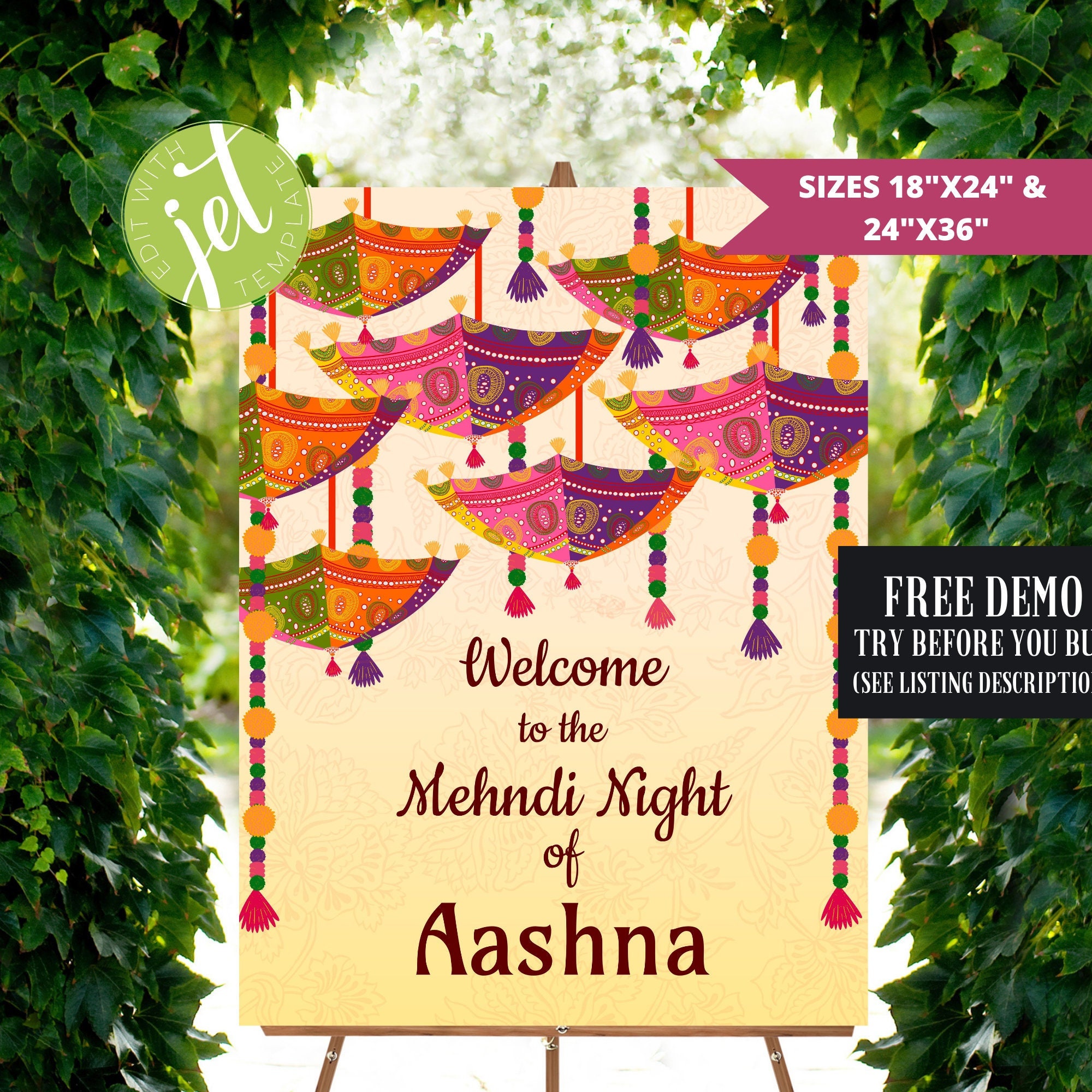 Mehndi Sign Haldi Sign Wedding Welcome Sign Hindu Wedding - Etsy