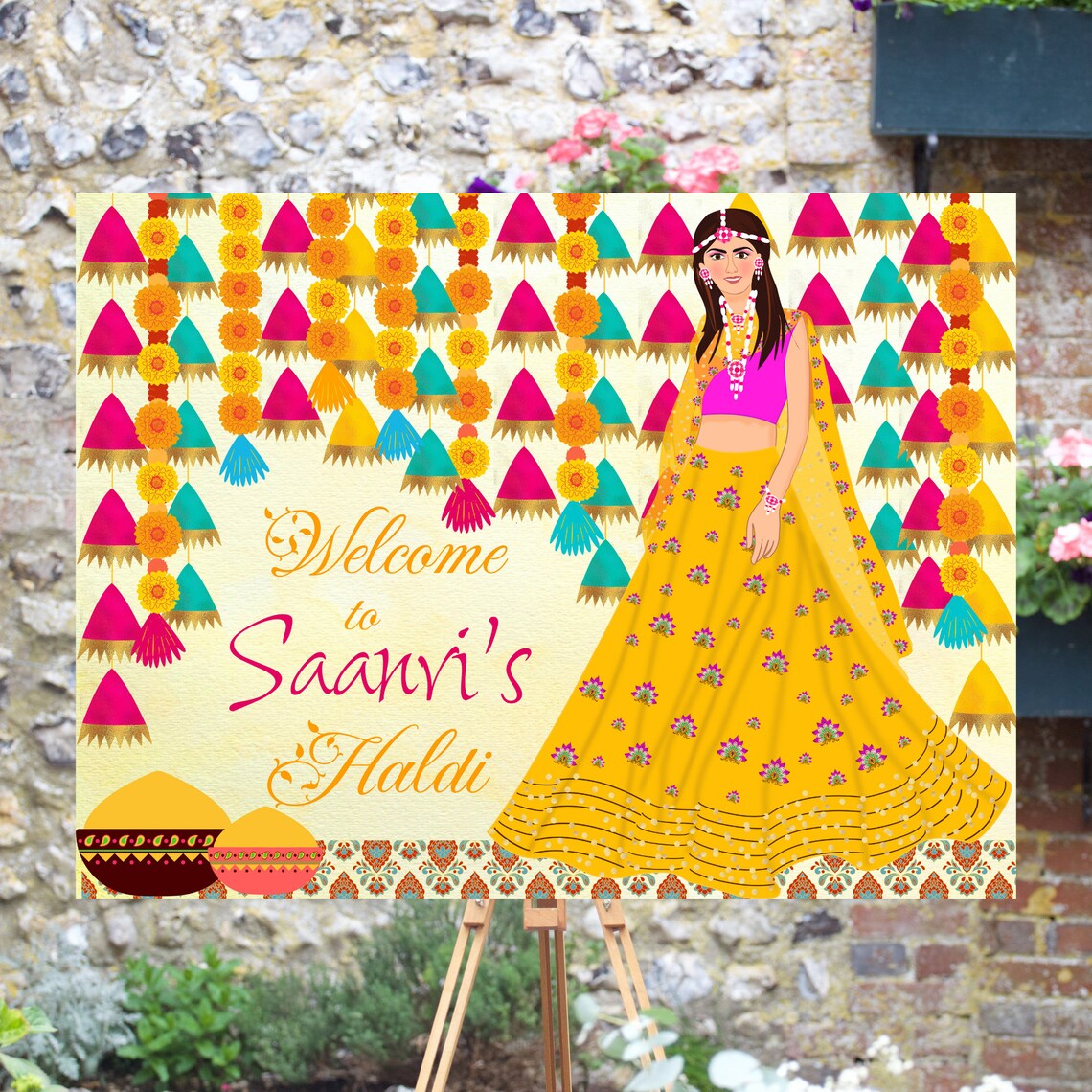 Haldi/mehndi Wedding Sign Indian Wedding Signs Mayun Hindu - Etsy
