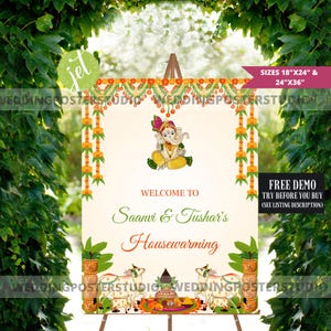 Indian Housewarming Sign, Grihapravesham Sign, Vastu Shanti Sign, New ...