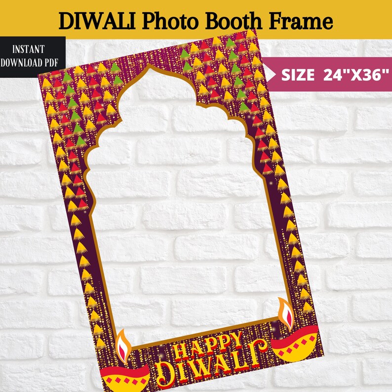 DIY Diwali Photo Booth Frame Photo Booth Props Festival - Etsy