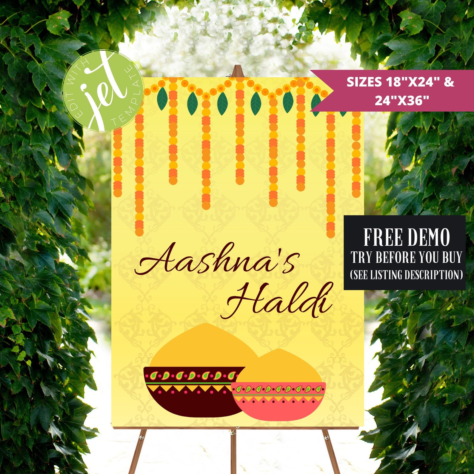 Haldi Sign Haldi Welcome Sign Hindu Wedding Haldi Sign | Etsy