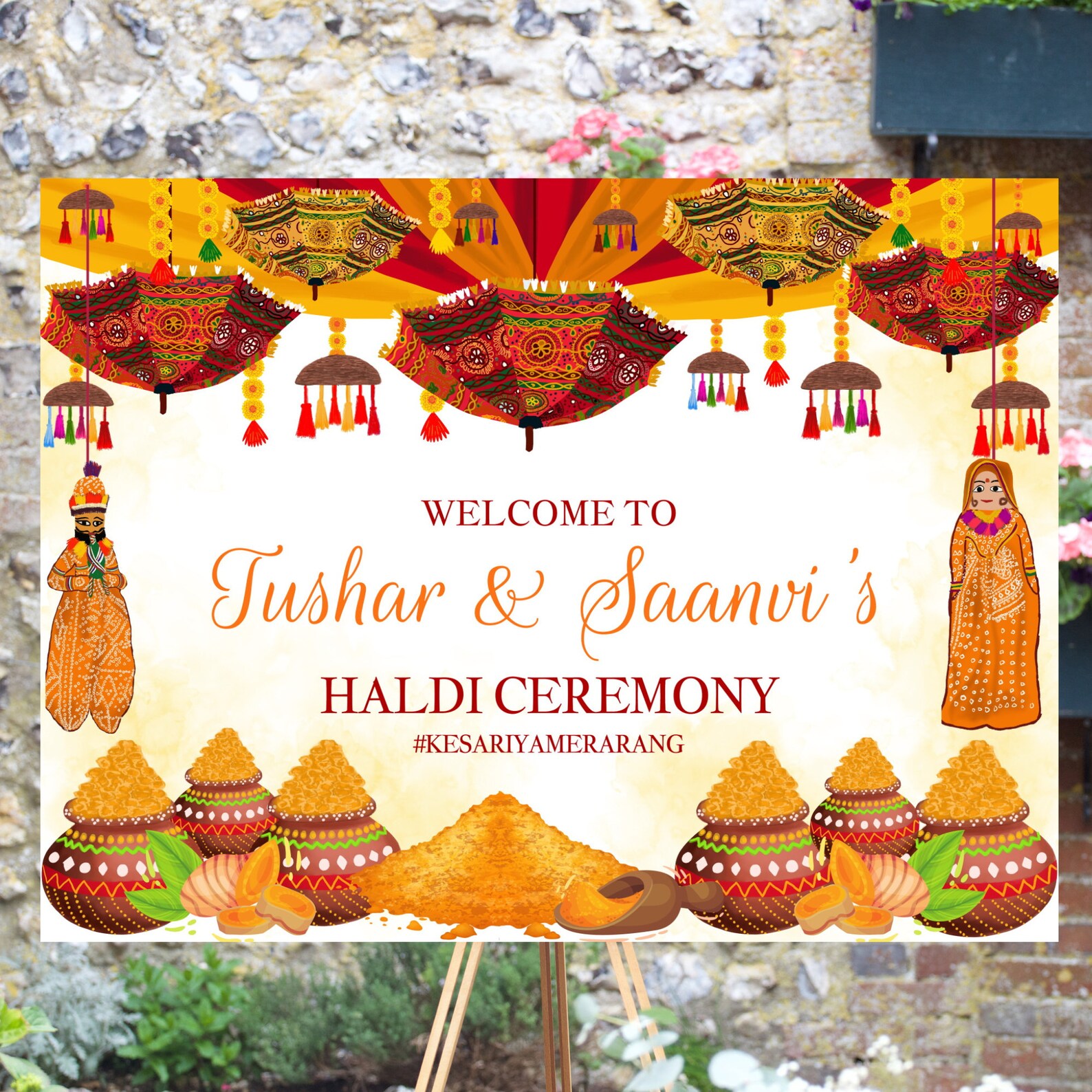 Haldi Sign Haldi Welcome Sign Vatna Sign Maticoor Sign - Etsy