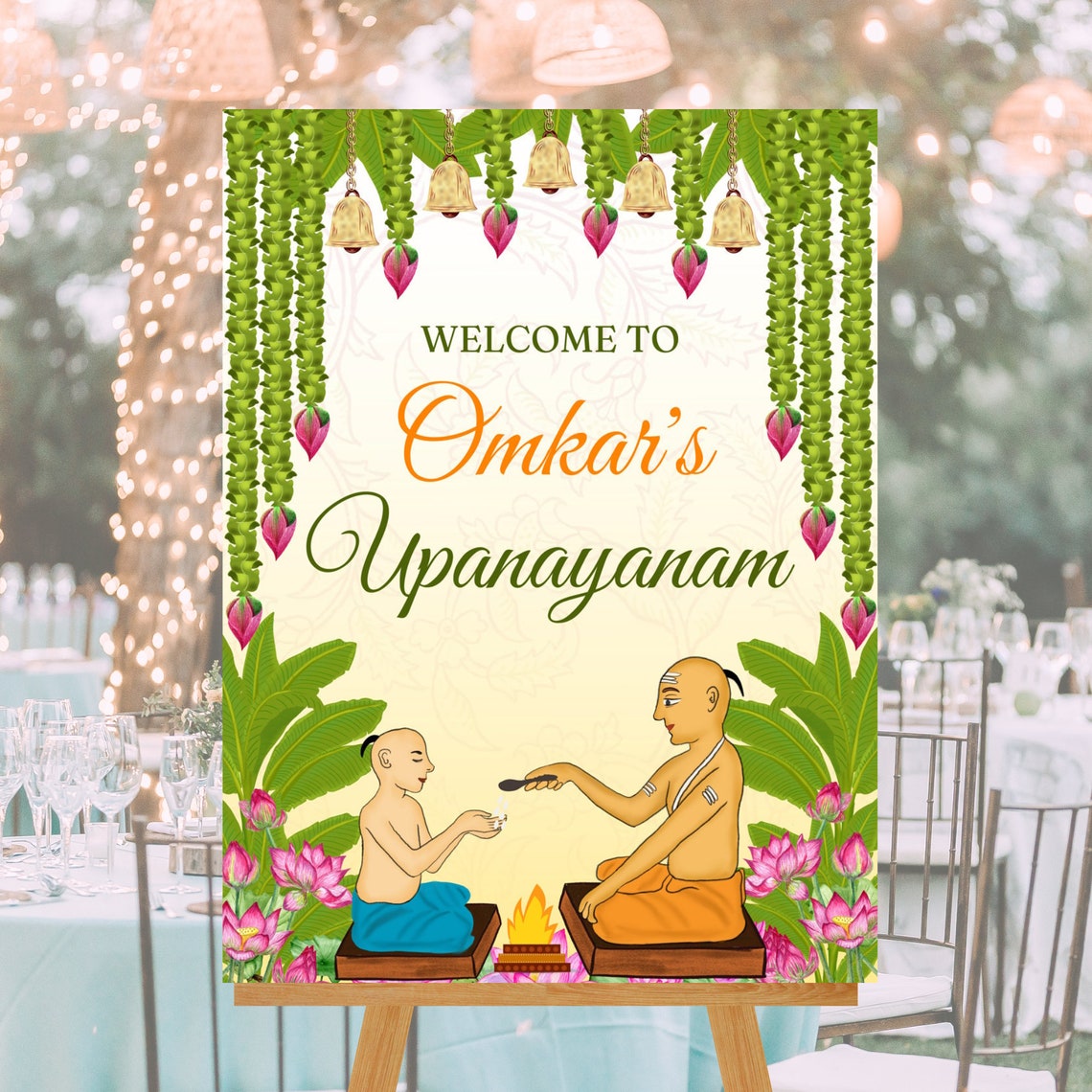 Upanayan Sign Thread Ceremony Signage Janeau Sign - Etsy