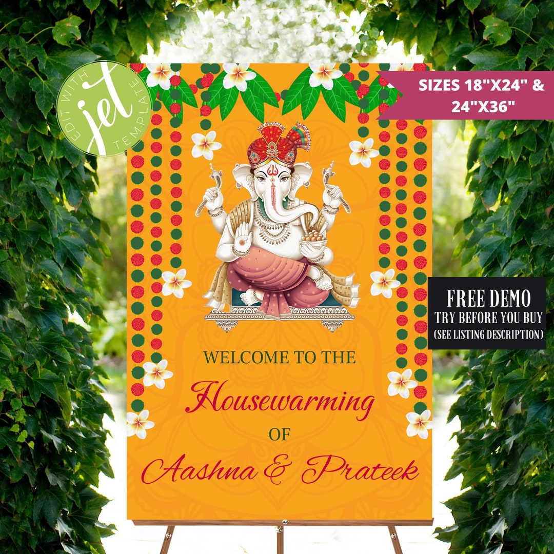 House Warming Sign, Grihapravesh Welcome Sign, Shanti Pravesh Sign ...