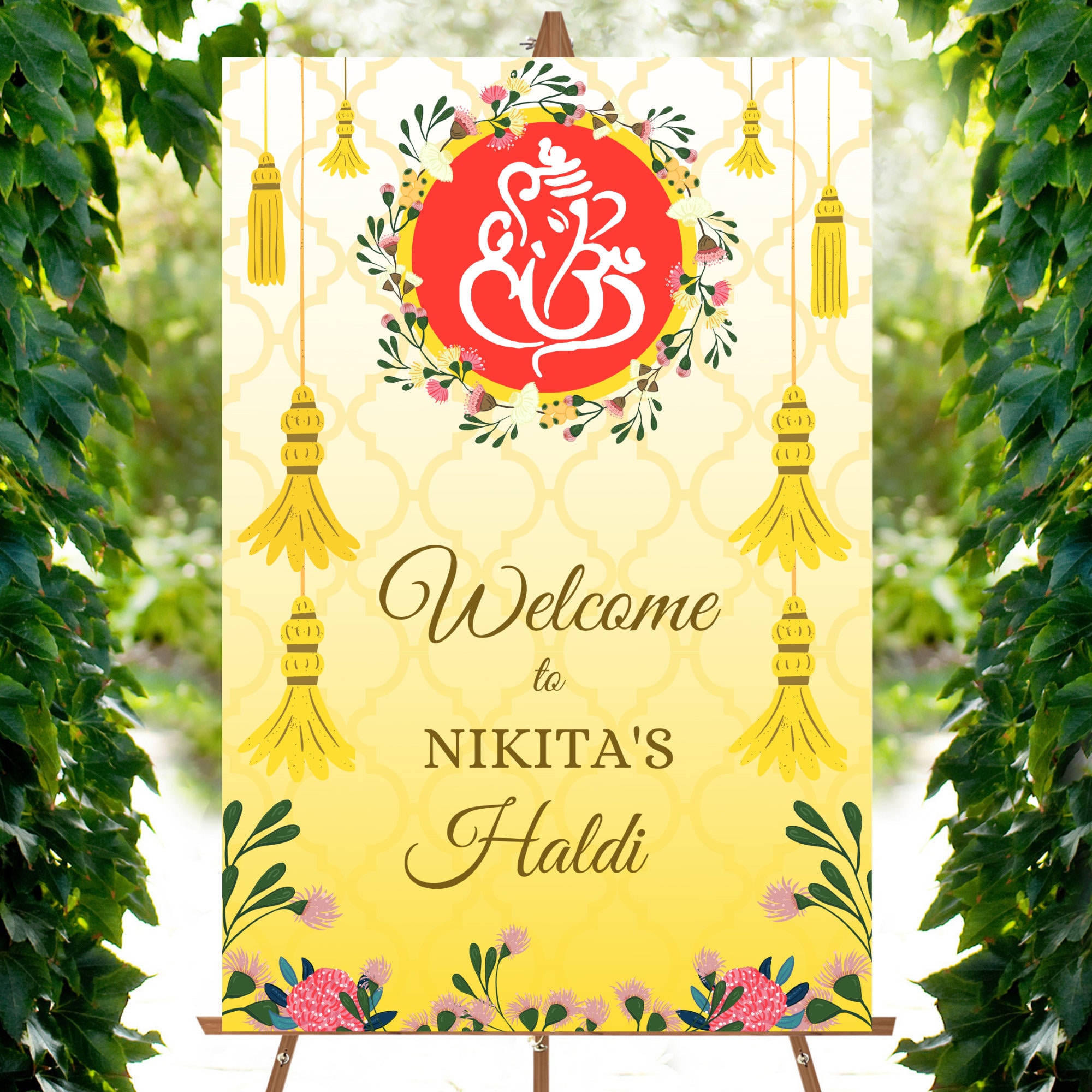 Haldi Sign Haldi Welcome Sign Hindu Wedding Haldi Sign | Etsy