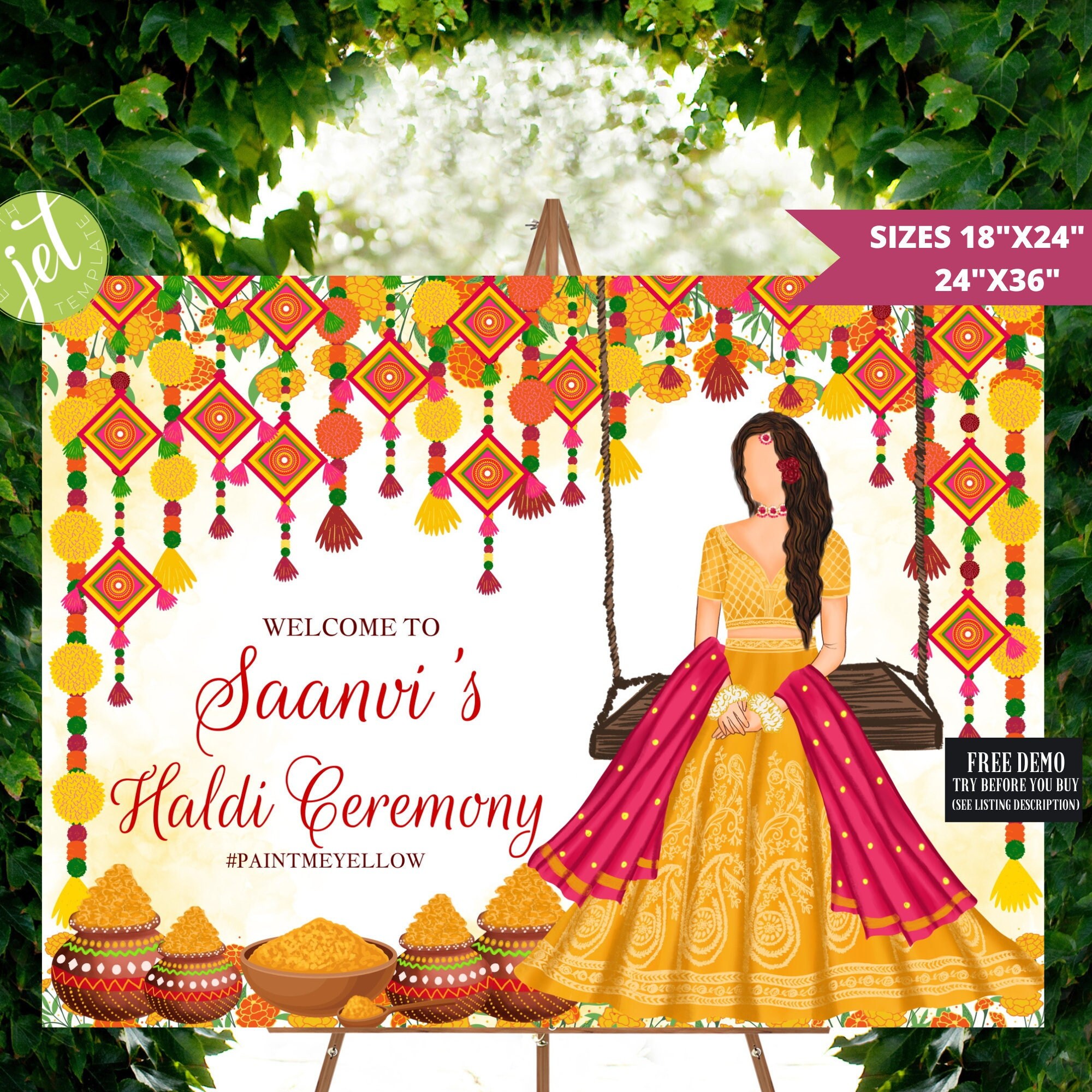 Haldi Sign Maiyan Welcome Sign Vatna Sign Maticoor Sign - Etsy Australia