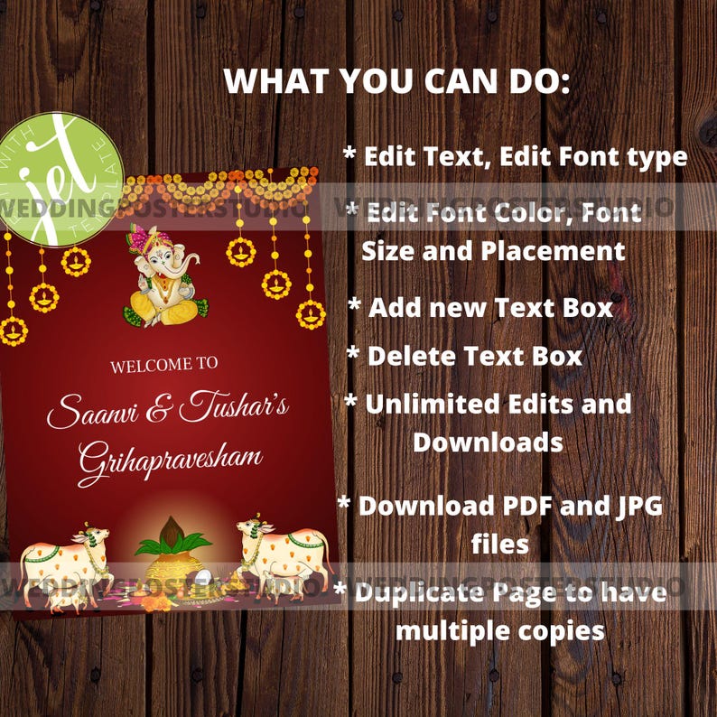 Grihapravesham Sign: Indian Housewarming Decor (digital Download) - Etsy