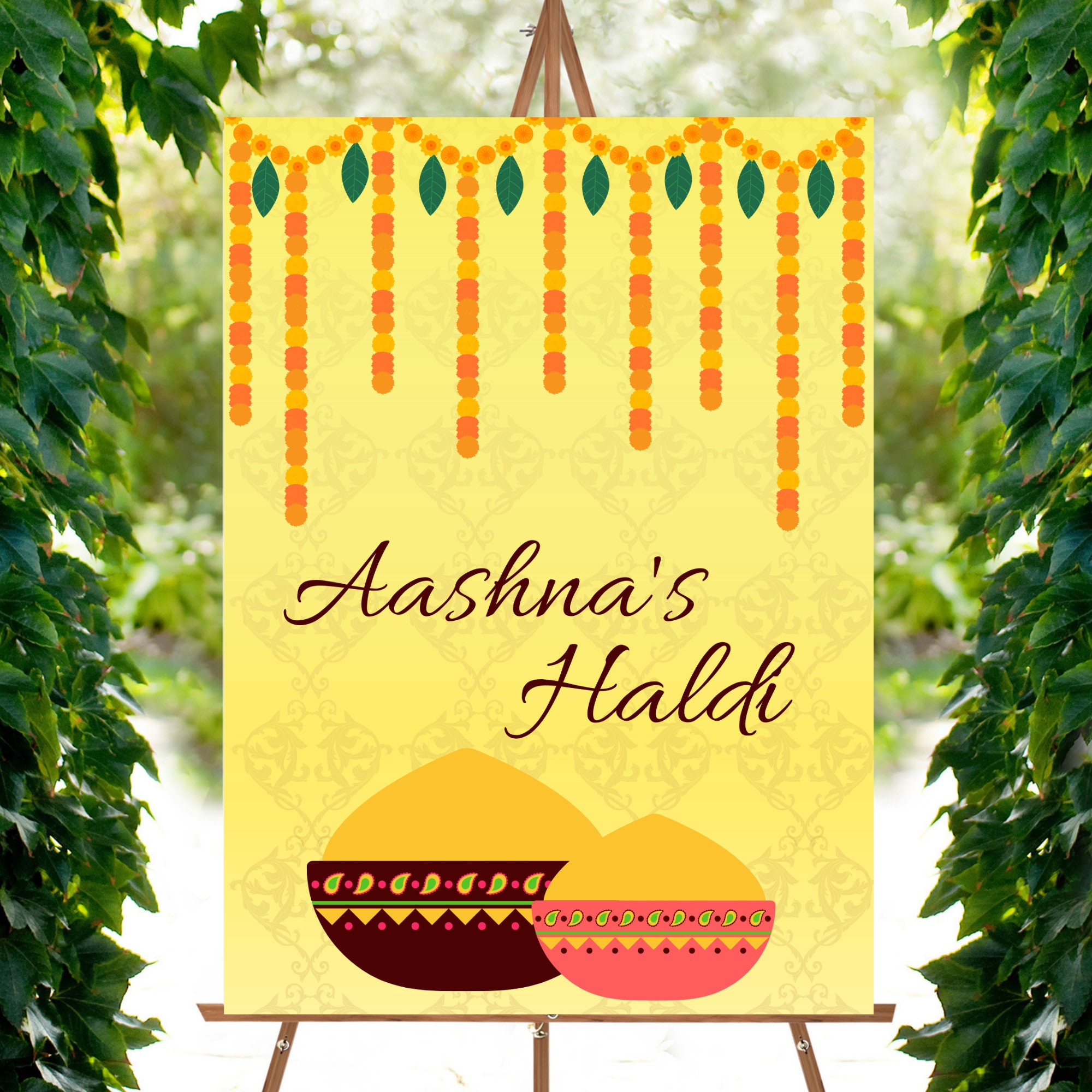 Haldi Sign Haldi Welcome Sign Hindu Wedding Haldi Sign | Etsy
