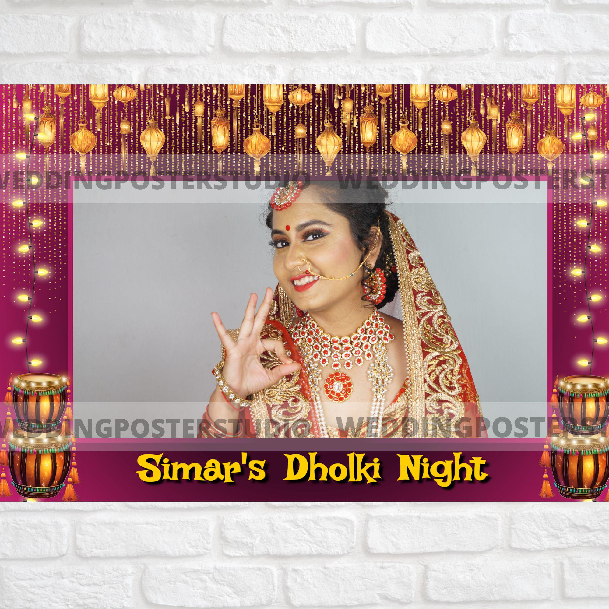 Mehndi, Dholki Photo Booth Frame: Indian Wedding Prop (digital Download ...