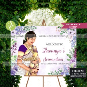Seemantham Ceremony Sign: Desi Baby Shower Decor (digital Download) - Etsy
