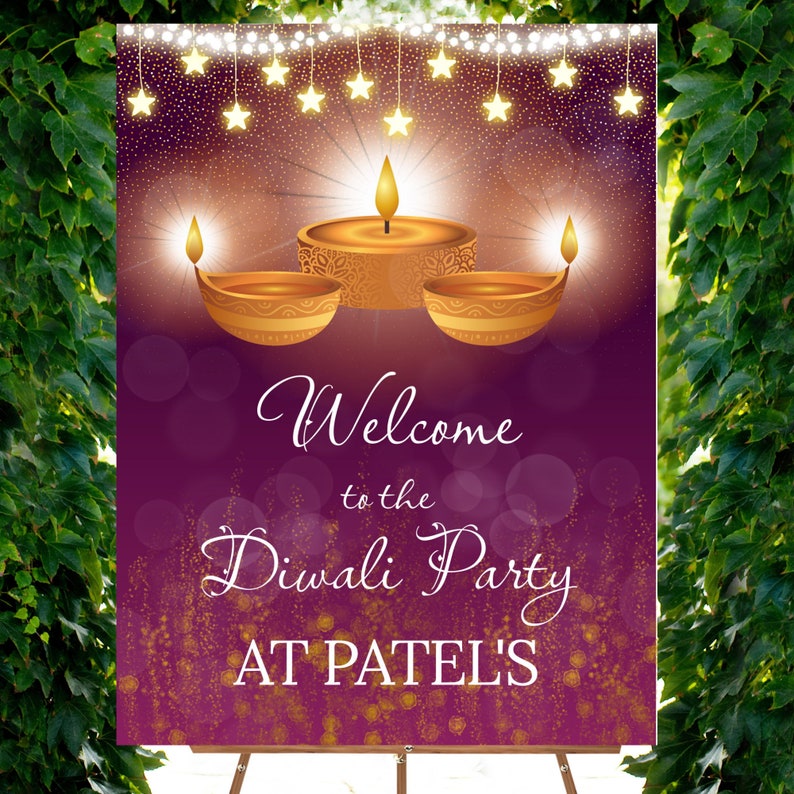 Diwali Sign Diwali Welcome Sign Hindu Festival Sign Diwali - Etsy