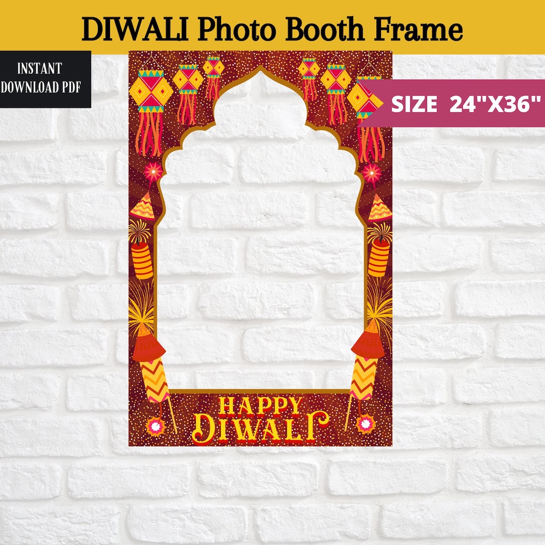 Buy Diwali Photo Booth Frame: DIY Festival Decor (24x36" PDF) Online in ...