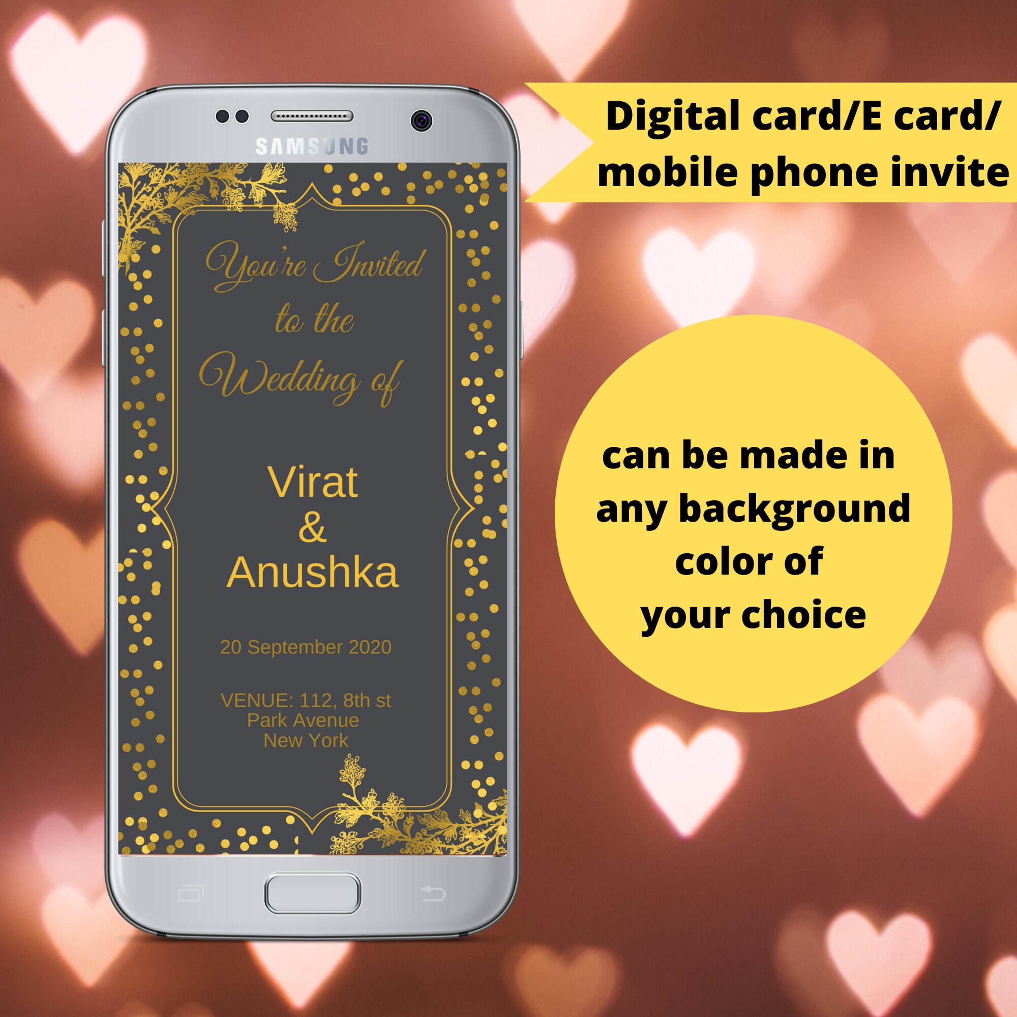 Customizable Mobile phone invite Mobile invitation E card | Etsy