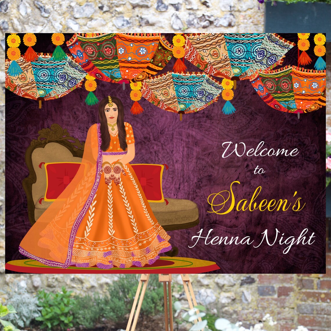 Mehndi Sign Haldi Sign Wedding Welcome Sign Hindu & Muslim - Etsy