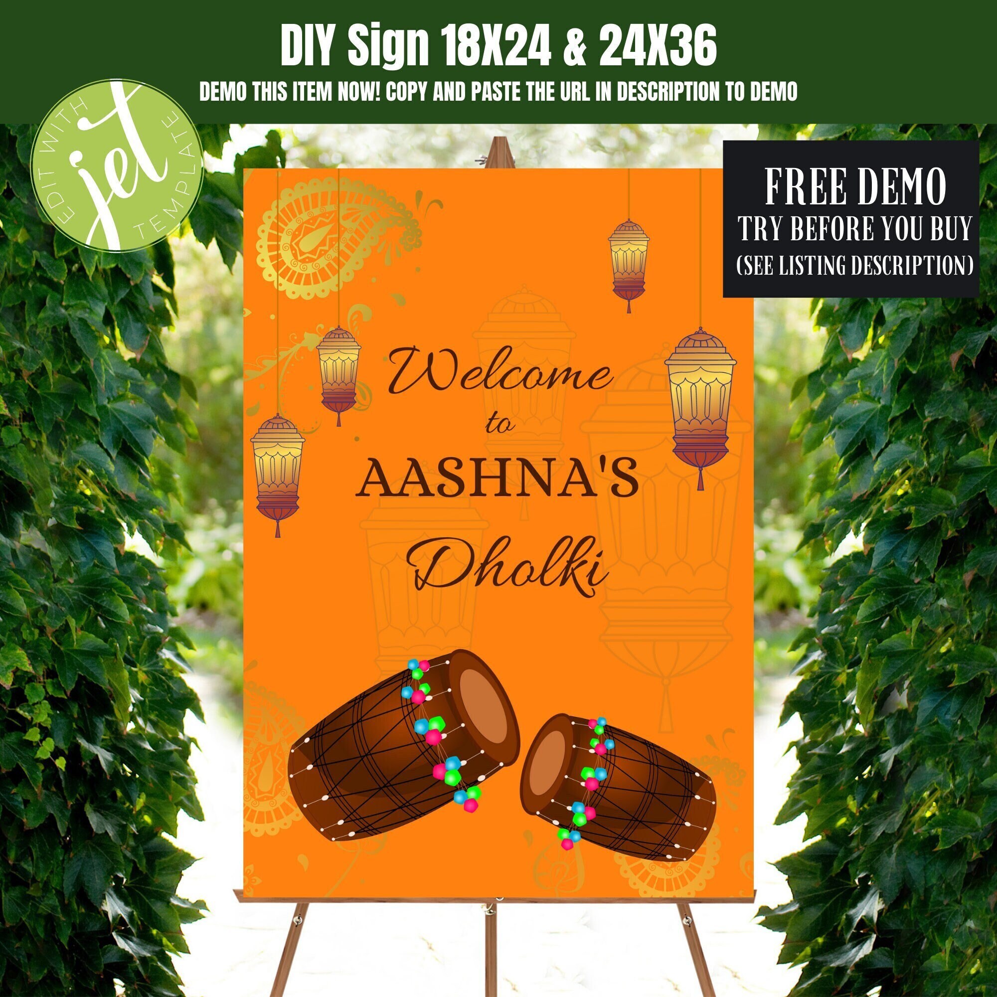 Dholki Sign Wedding Dholki Sign Punjabi Weddings Pakistani - Etsy