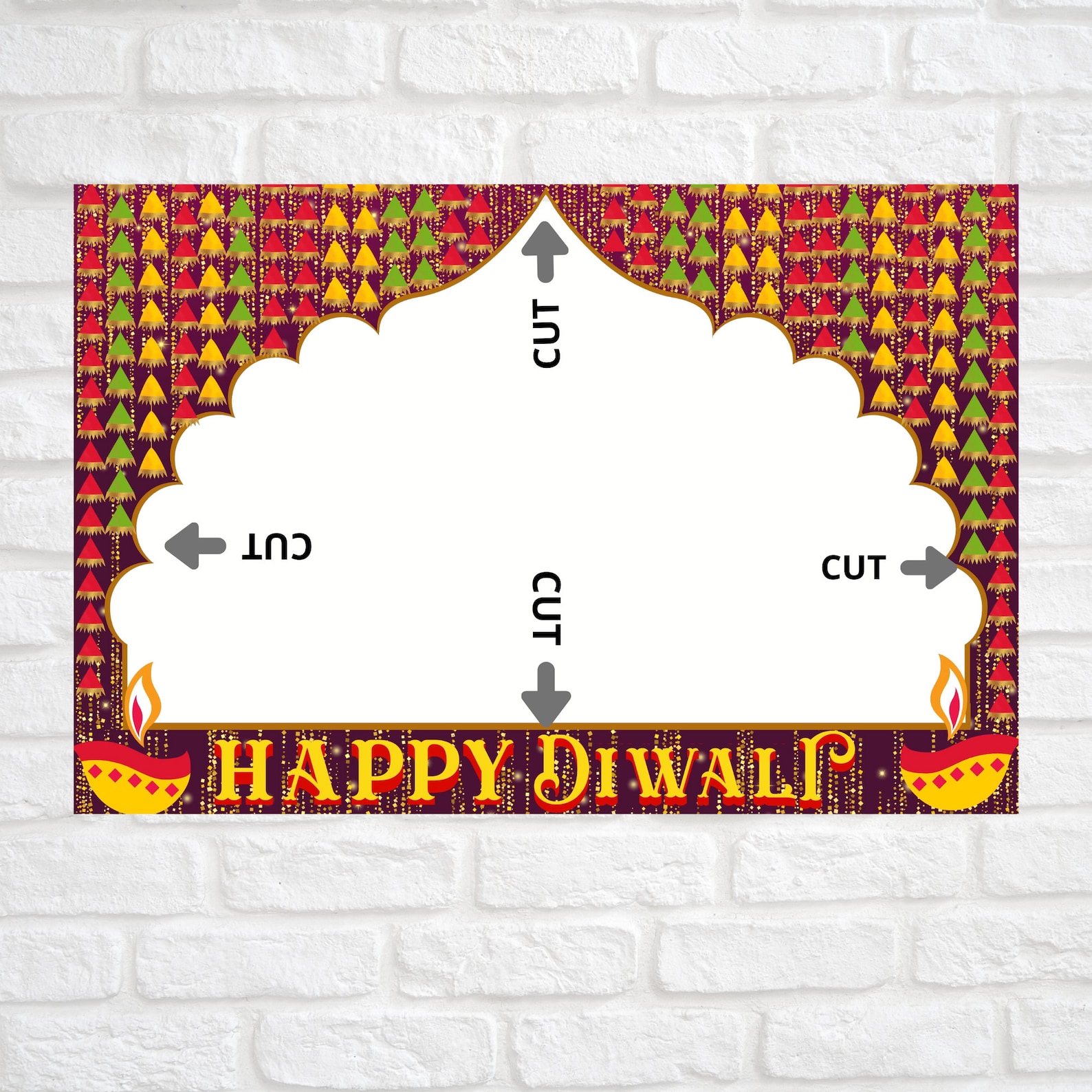 DIY Diwali Photo Booth Frame Photo Booth Props Festival - Etsy