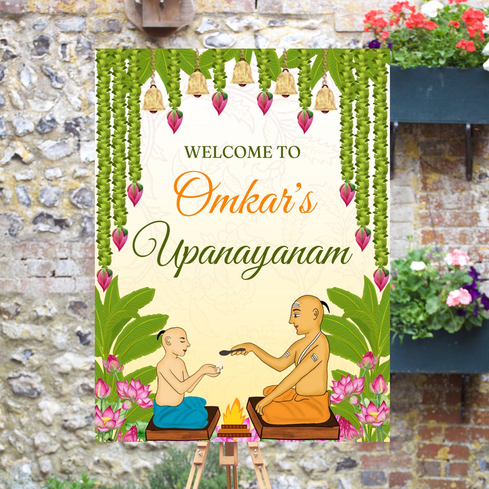 Upanayan Sign Thread Ceremony Signage Janeau Sign - Etsy