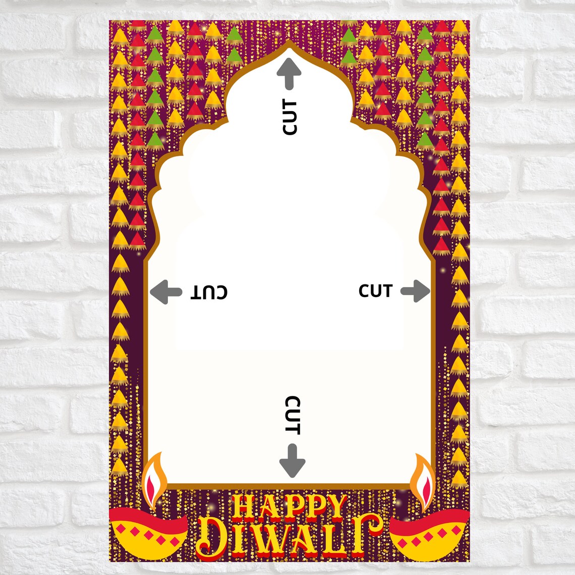 DIY Diwali Photo Booth Frame Photo Booth Props Festival - Etsy