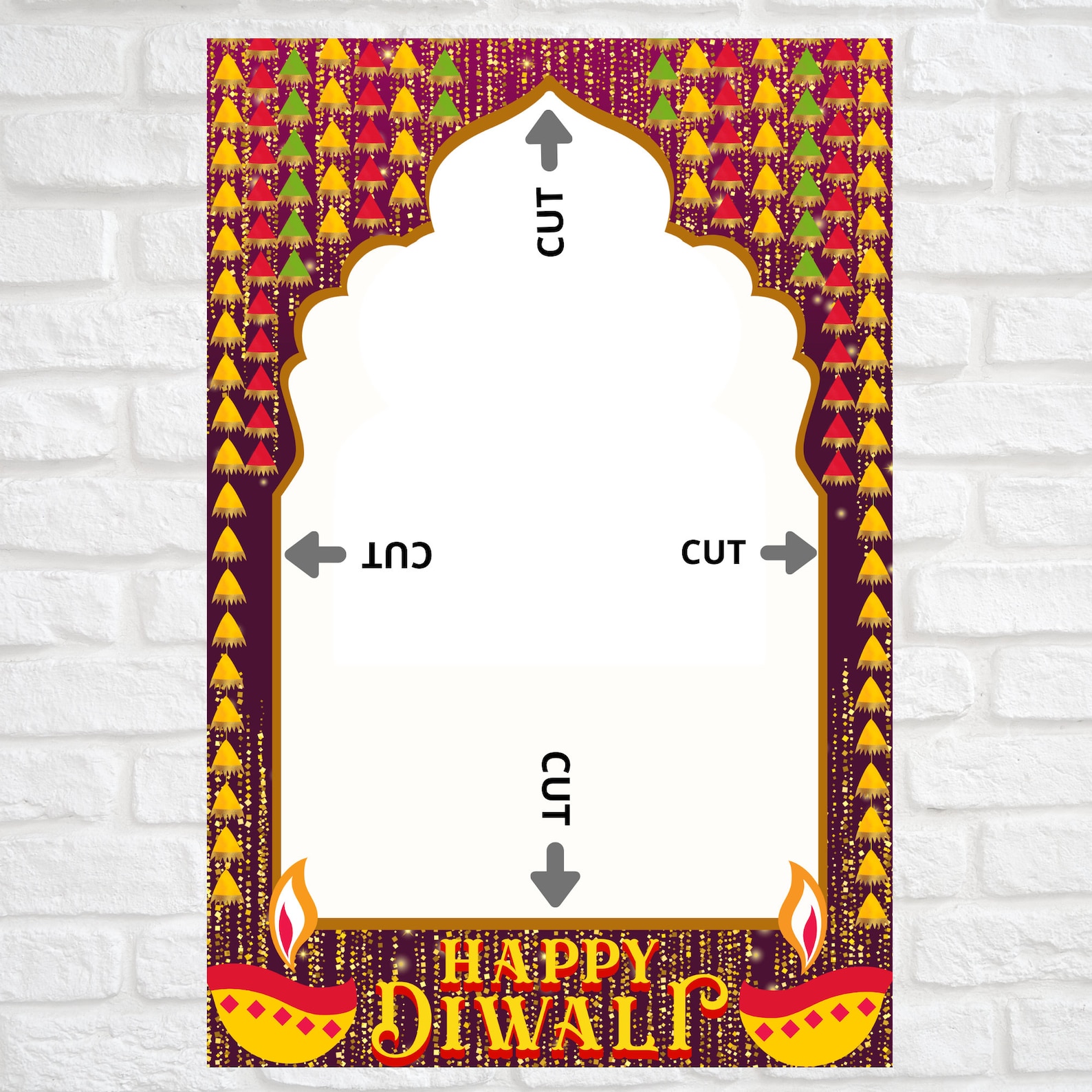 DIY Diwali Photo Booth Frame Photo Booth Props Festival - Etsy