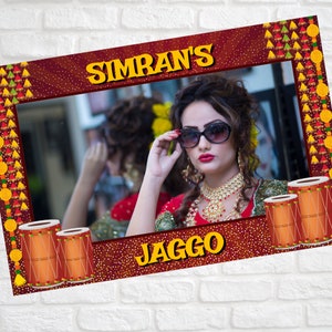 Jaggo Night and Henna Photo Booth Frame, Desi Photo Booth Frame ...