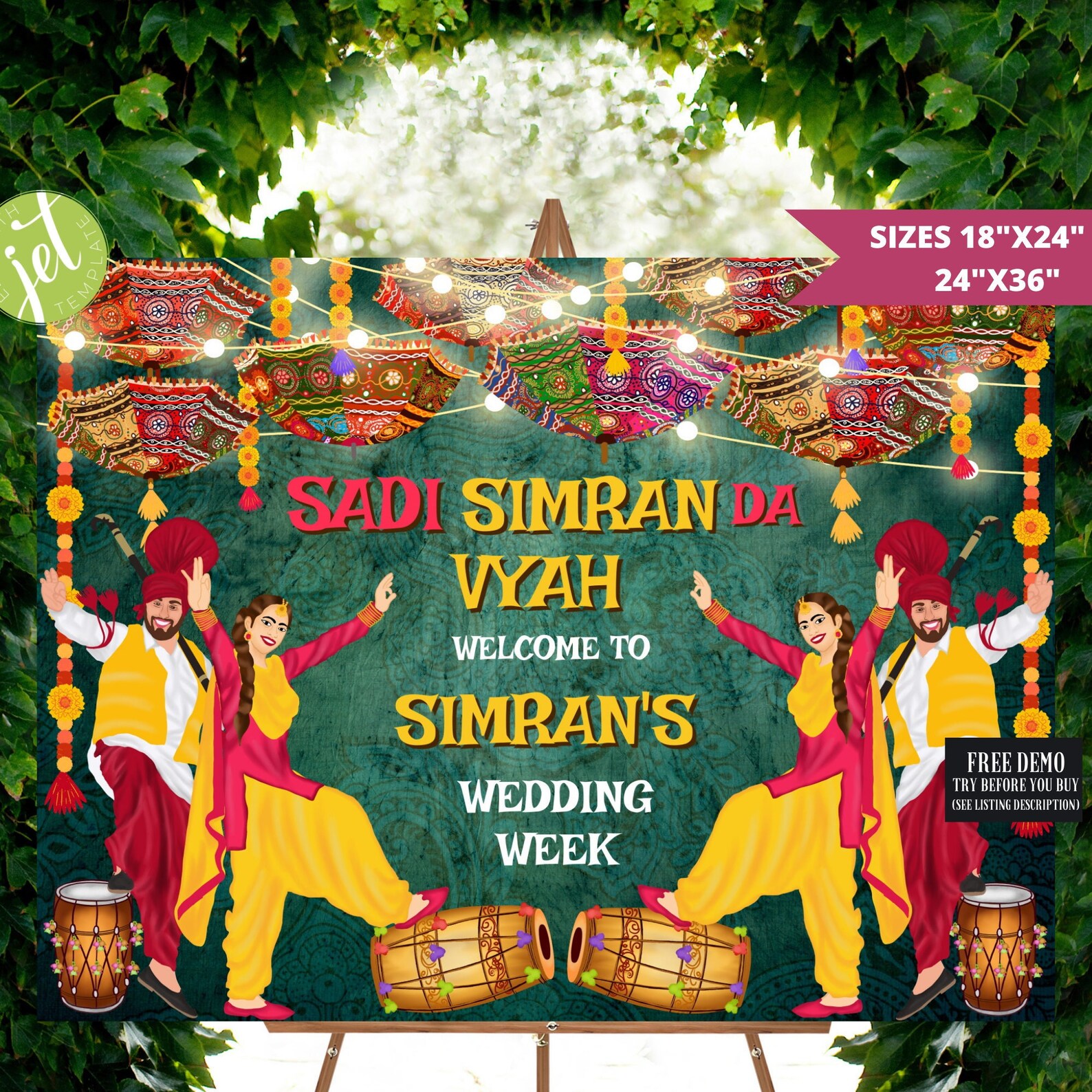 Sade Kuri Da Viah Punjabi Wedding Sign Jaggo Night Sign - Etsy