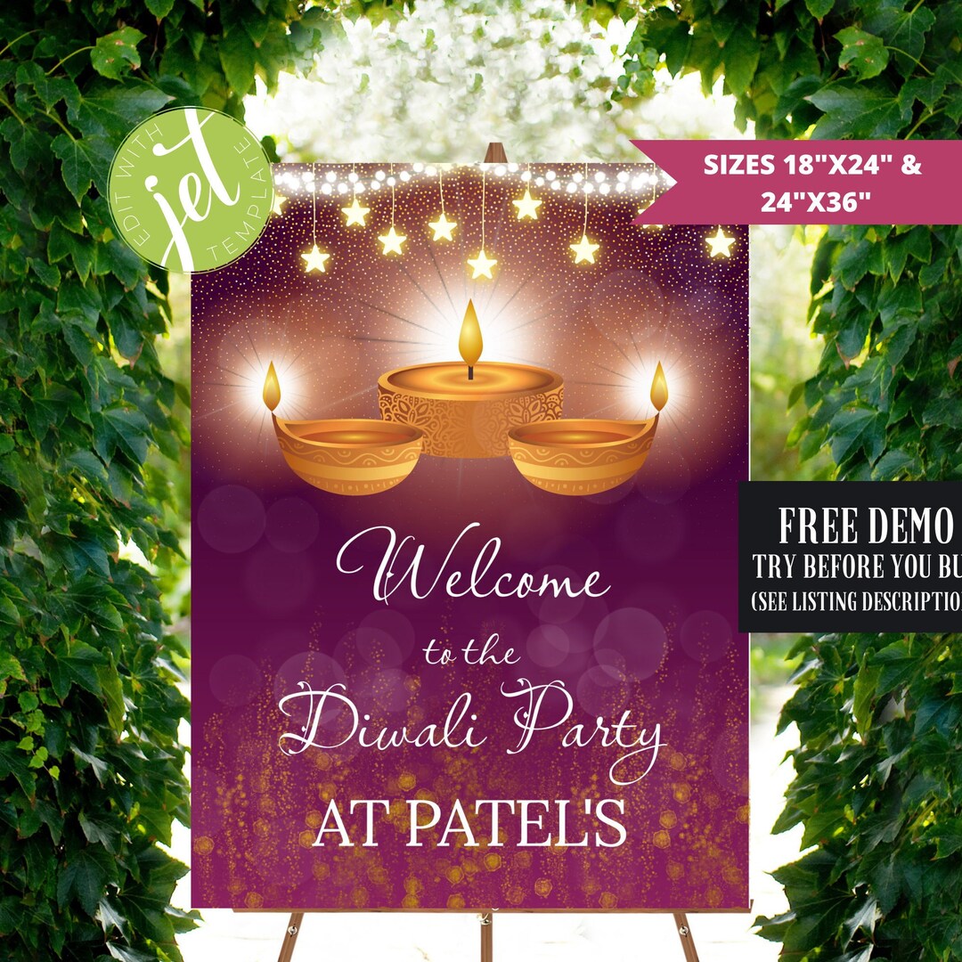 Diwali Sign, Diwali Welcome Sign, Hindu Festival Sign, Diwali Decor ...