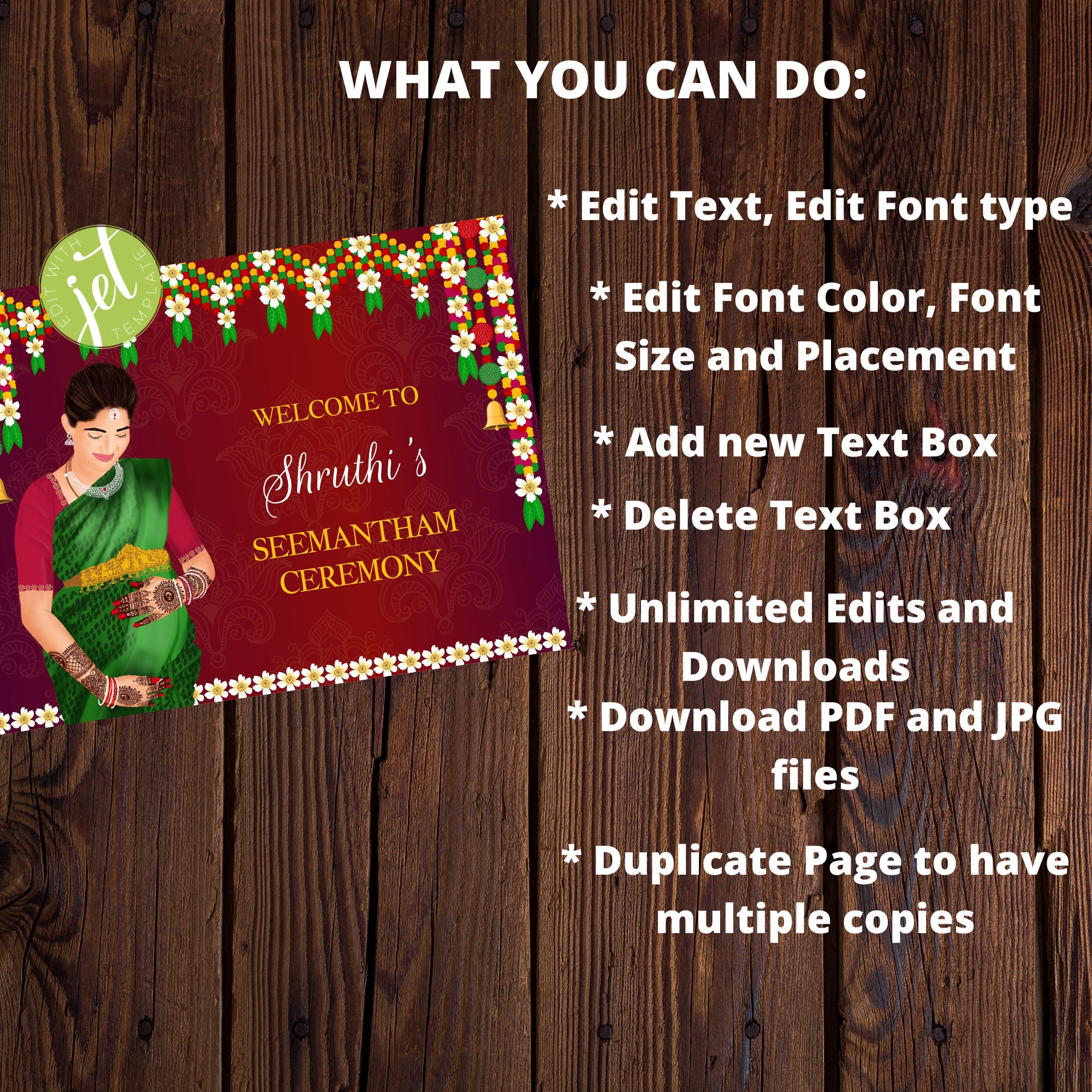 Seemantham Ceremony Sign Baby Shower Sign Valaikappu Sign - Etsy