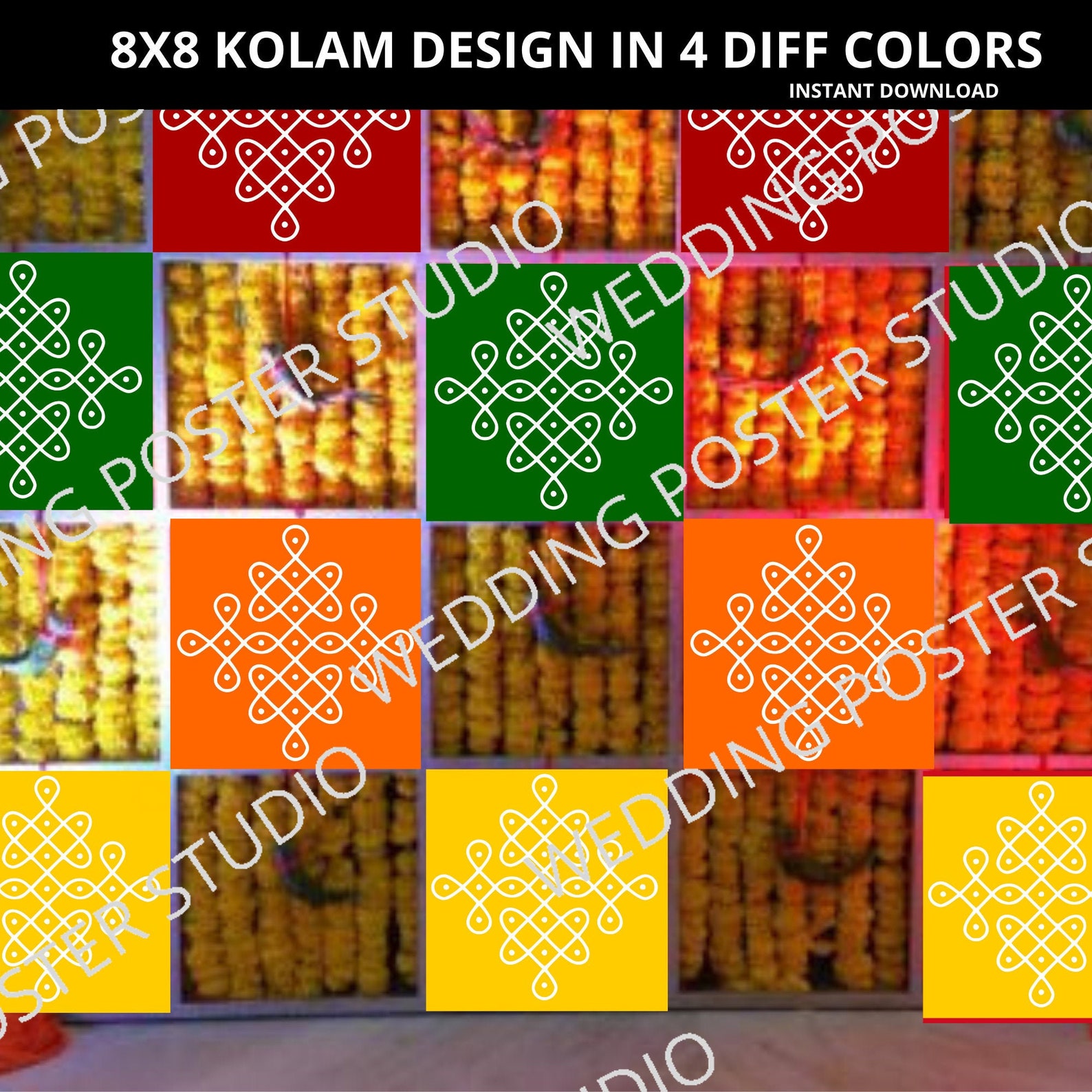 Buy Kolam Background Decor Digital File Indian Wedding Backdrop Online ...