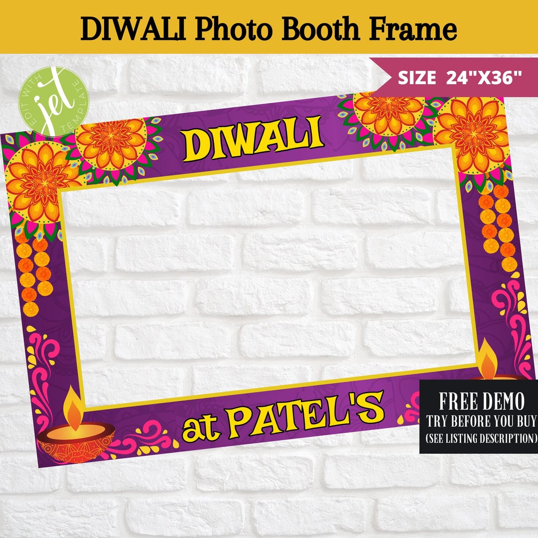 DIY Diwali Photo Booth Frame, Photo Booth Props, Festival Photo Prop ...