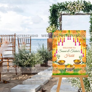 Haldi Sign as Haldi Decor, Haldi Welcome Sign, Vatna Sign, Maticoor ...