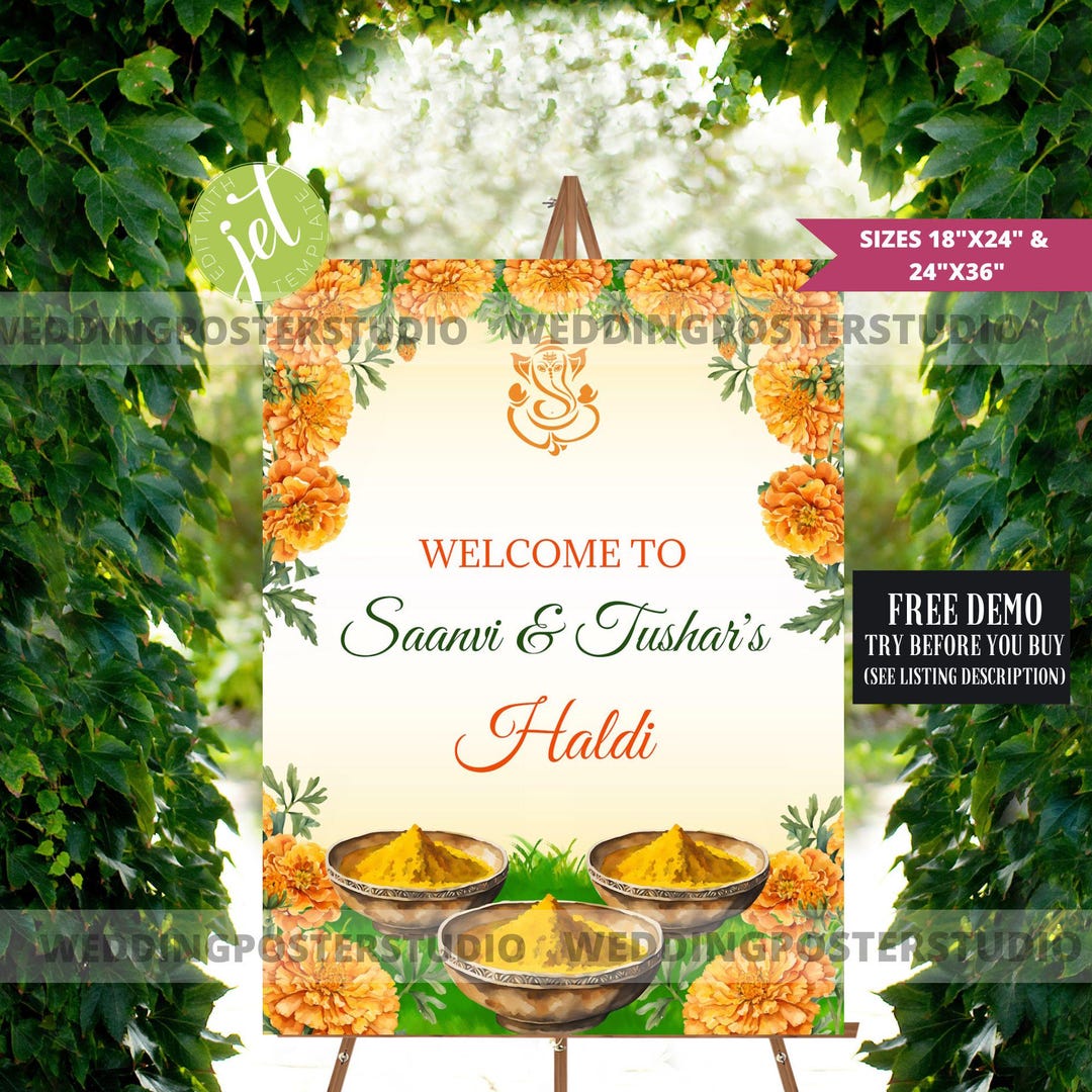 Haldi Sign as Haldi Decor, Haldi Welcome Sign, Vatna Sign, Maticoor ...