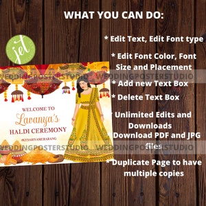 Haldi Welcome Sign: Indian Wedding Ceremony Decor (digital Download) - Etsy