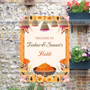 Haldi Sign Digital Template as Haldi Decor, Haldi Welcome Sign, Vatna ...