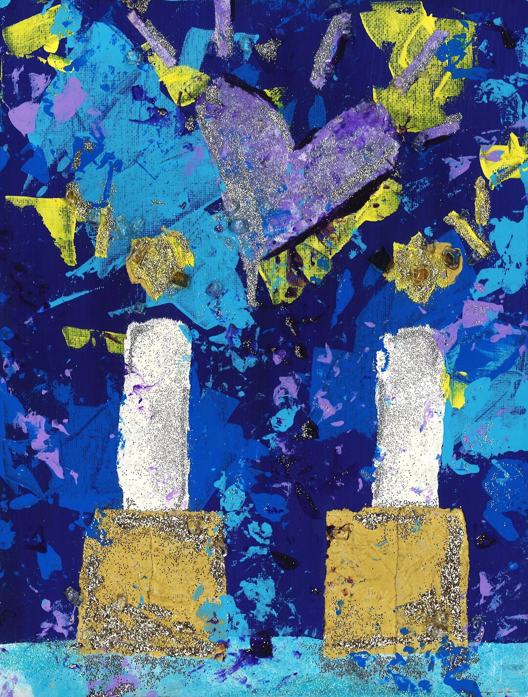 Festive Shabbat Candles - "shabbos Party" - Etsy