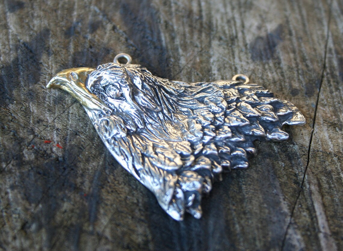 Hand Sculpted Fine Silver Eagle With 24ct Gold Detail - Etsy