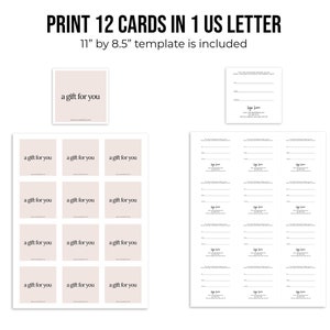 Etsy Gift Card Gift Certificate Template Editable Gift Card - Etsy