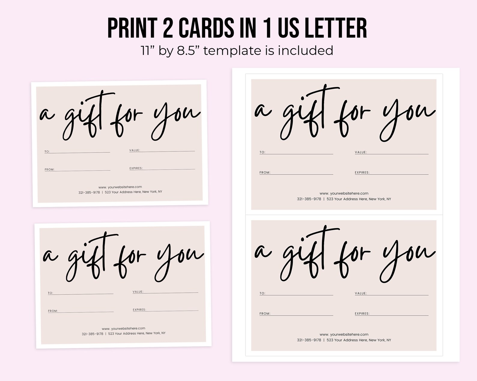 Gift Certificate Template Gift Card Etsy Gift Card Thank - Etsy