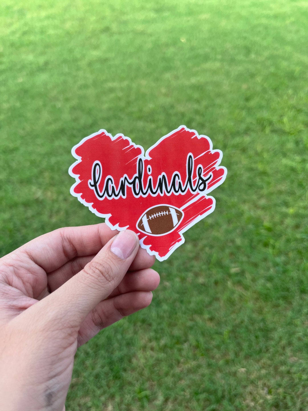 Cardinals Inspired Heart Sticker Cardinals Inspired Sticker Decal - Etsy