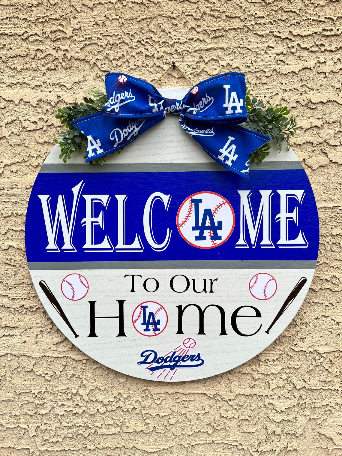 BASEBALL DODGERS INSPIRED Welcome Sign Wood Welcome Sign - Etsy