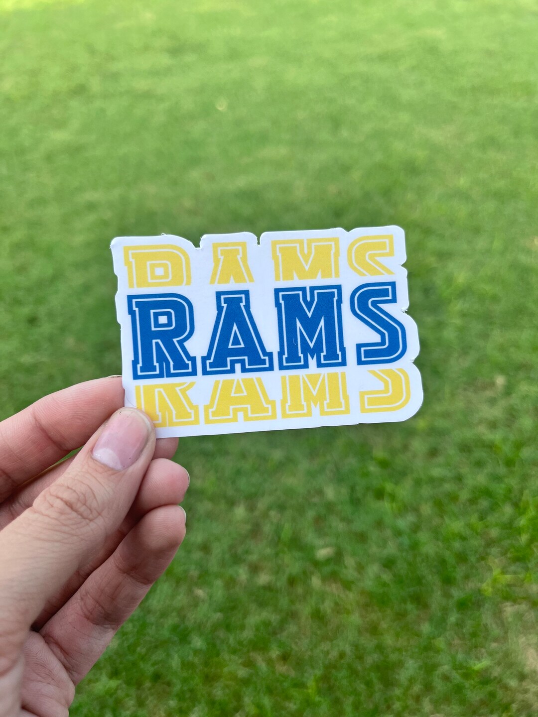 RAMS Inspired Sticker Football Sticker Decal - Etsy
