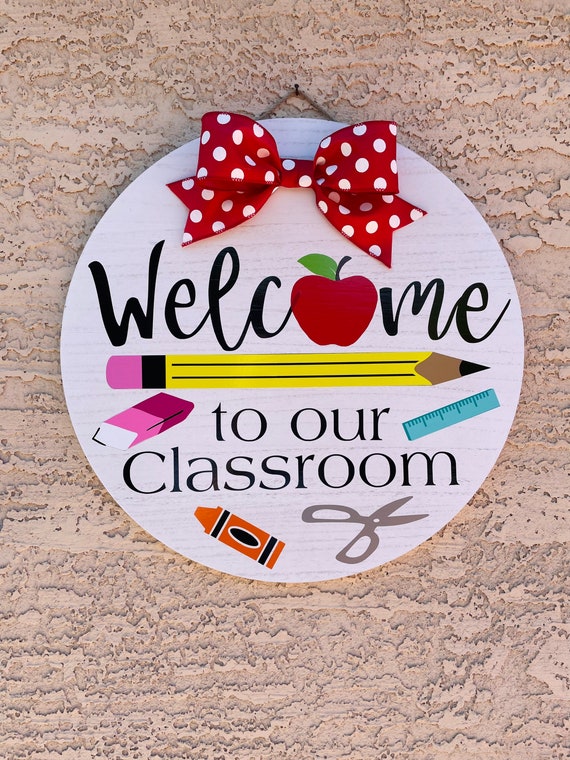 CUSTOM CLASSROOM TEACHER Welcome Sign Wood Welcome Sign - Etsy