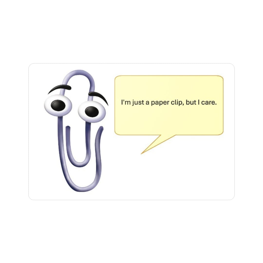 Clippy Microsoft Laptop Sticker - Geeky Gift for Coders - Etsy