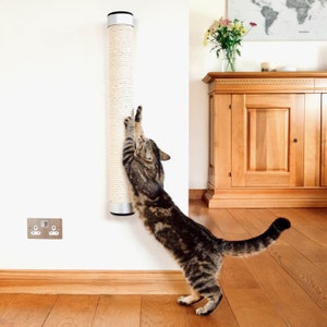 Cat Post for Wall. Modern Scratching Post for Cat. Durable Sisal ...