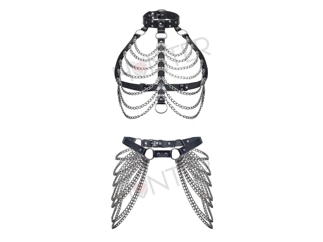Custom Full Body Harness Set Chains Bra With Chain Belt Festival ...