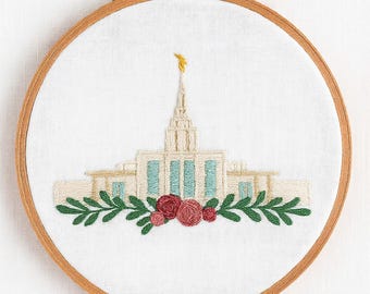 Idaho Falls, Idaho LDS Temple Hand Embroidery Pattern, Digital PDF ...