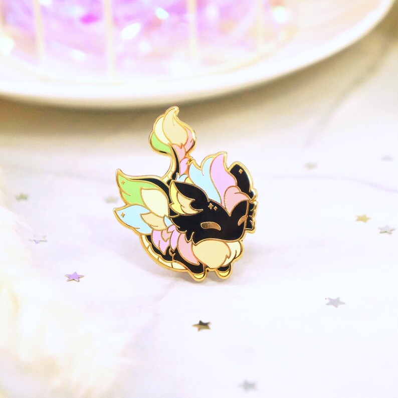 Elemental Dragon Dark Rainbow Dragon Enamel Pin - Etsy