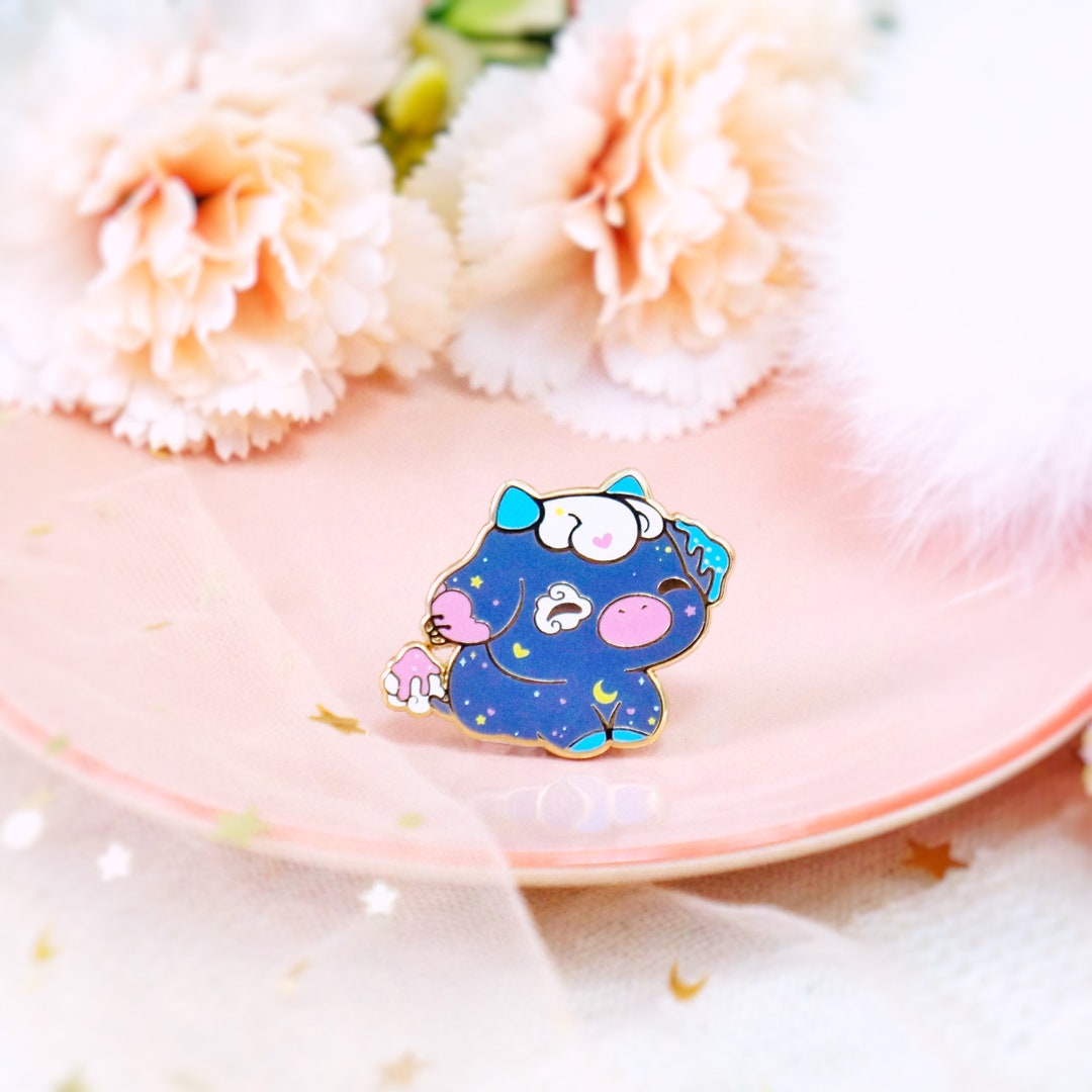 Dairy Friends - Sparkle Moo Enamel Pin - Etsy