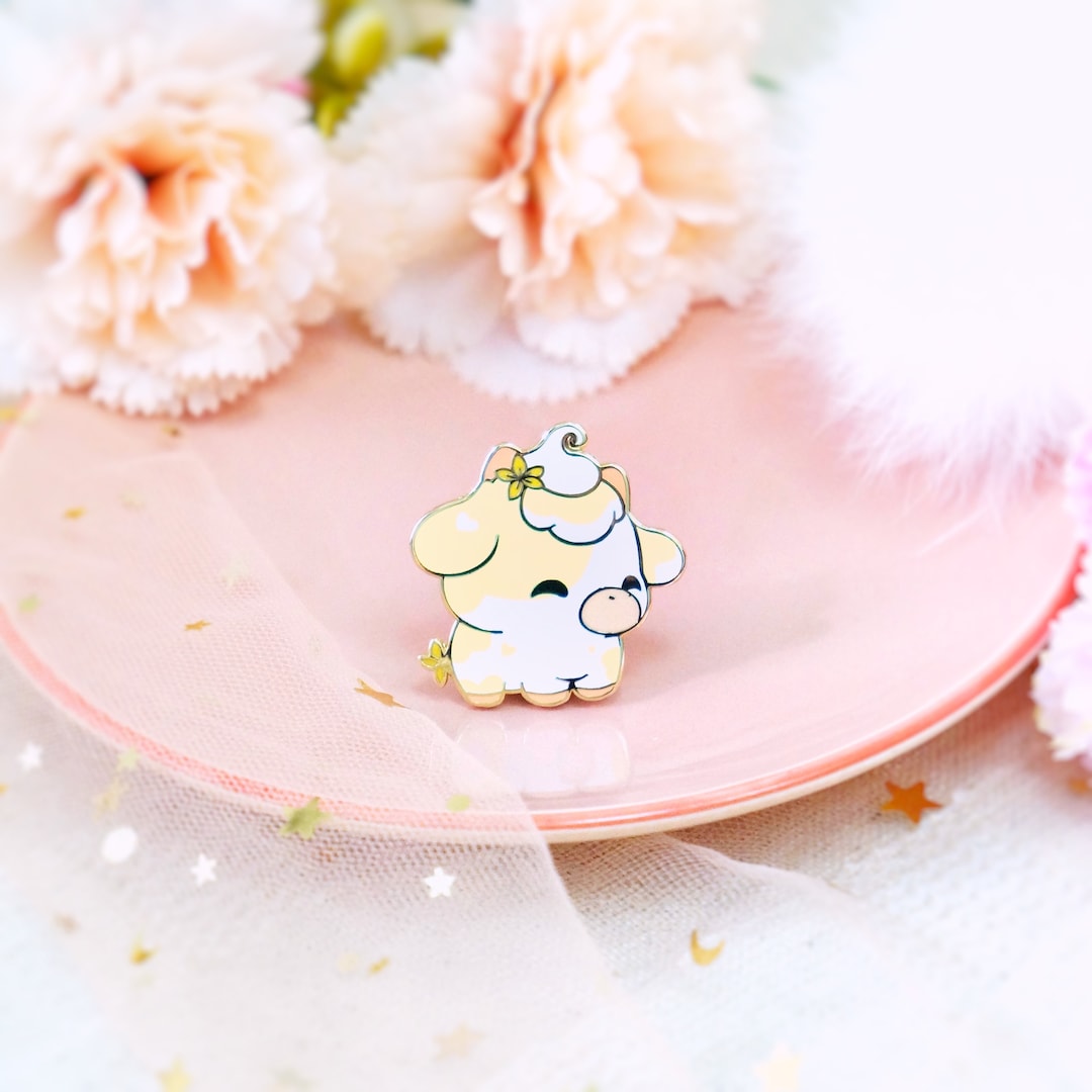 Dairy Friends - Vanilla Moo Enamel Pin - Etsy